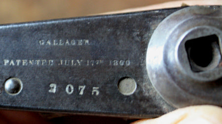 Gallager Carbine Lock Plate-dated 1860 ~ TL8079 $85 – Tennessee Lead